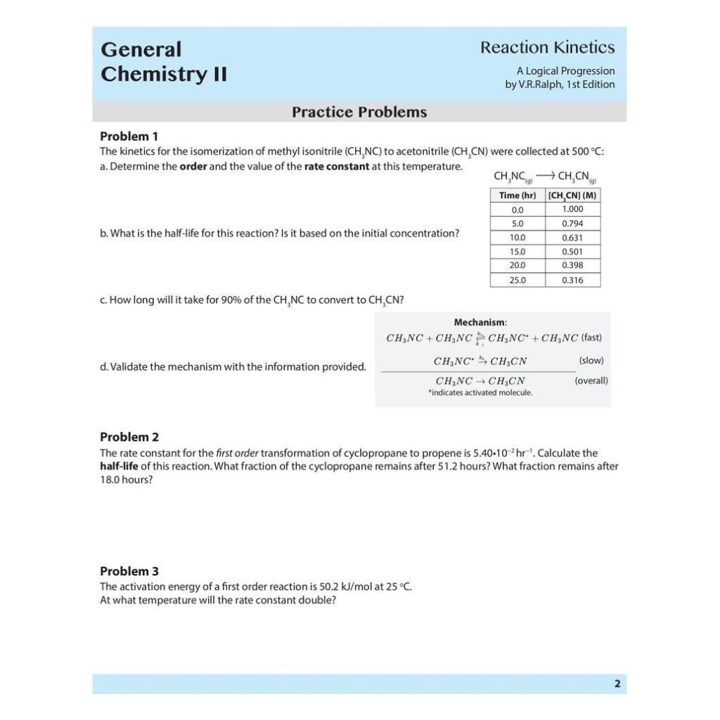 Chemical Kinetics Worksheet With Answers chemical-kinetics-worksheet-with-answers