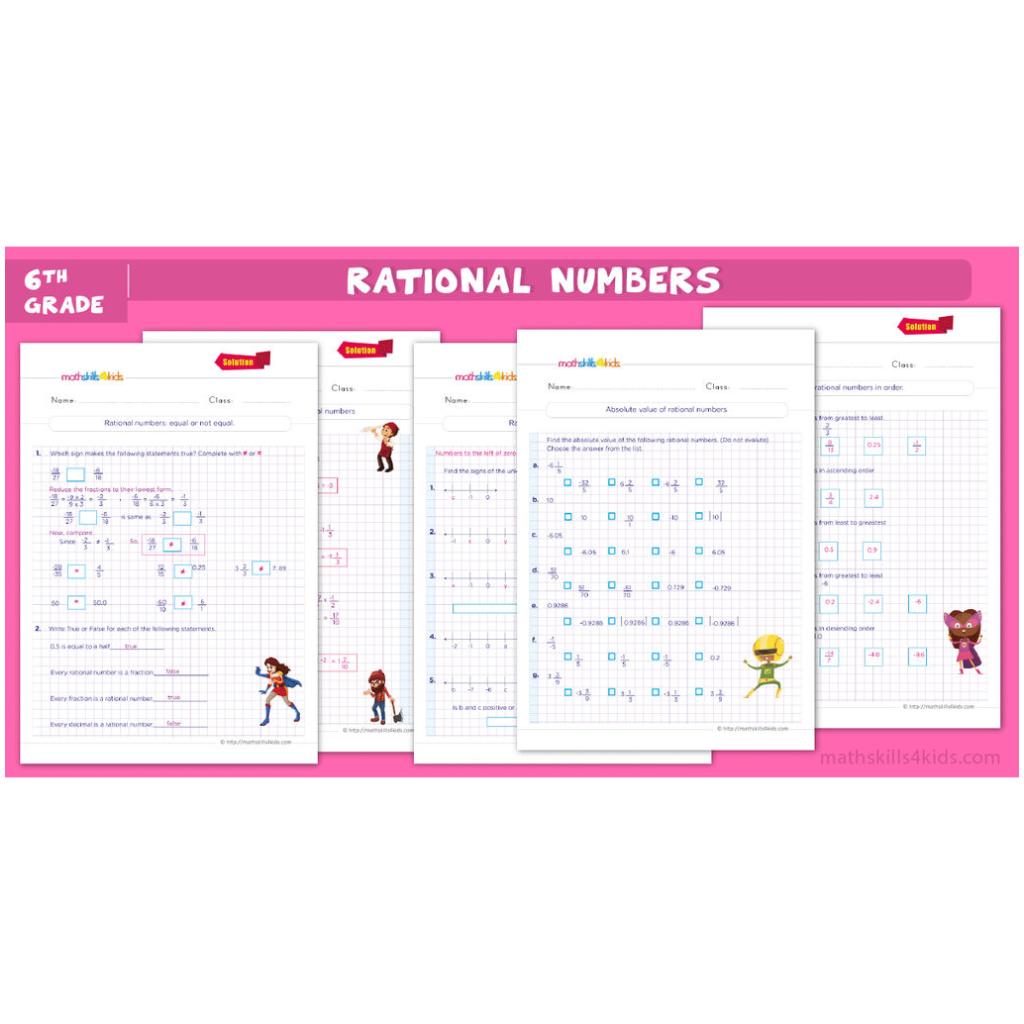 Adding And Subtracting Rational Numbers Worksheet With Answers